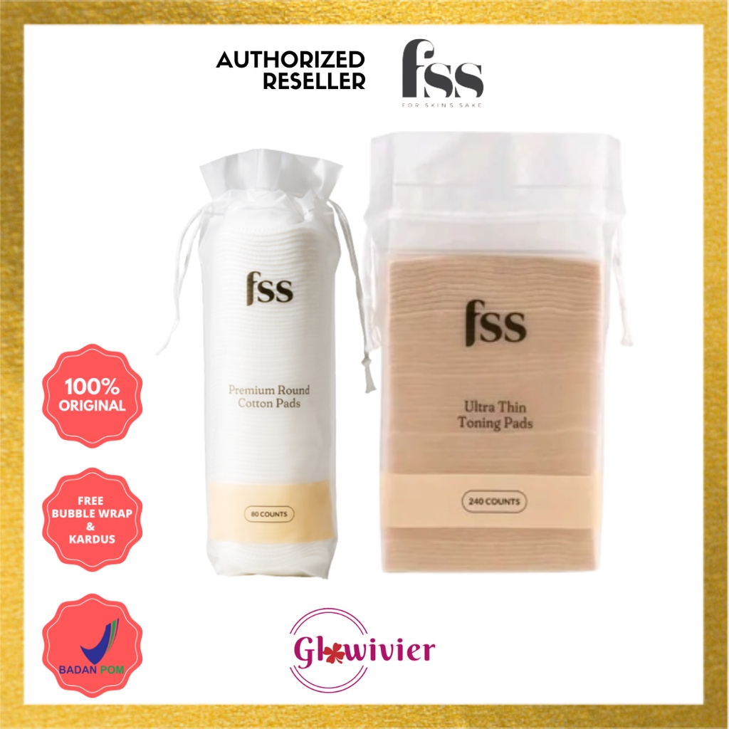 Jual FOR SKIN'S SAKE FSS - Premium Round Cotton Pads (kapas wajah) 80 ...