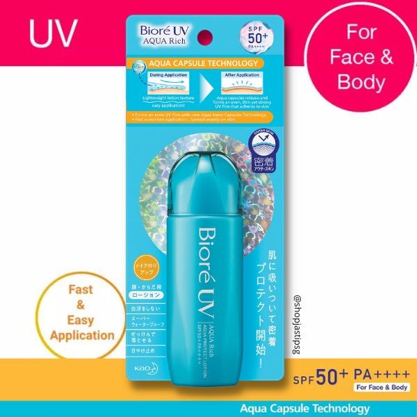 Jual Biore UV Aqua Rich Aqua Protect Lotion SPF50+ PA++++ 70ml Sunblock ...