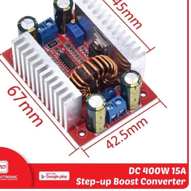 Jual DC 400W 15A Step up Boost Converter Constant module 5-50V to 10-60V | Shopee Indonesia