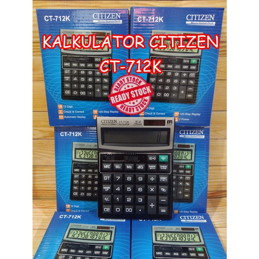 Jual Kalkulator Citizen CT 712K 12 Digit / Calculator Citizen 712 K ...