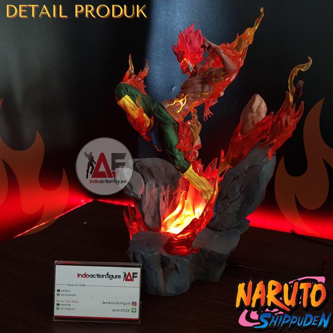 Jual Statue Naruto Might Guy Eight gate with LED madara singularity ...