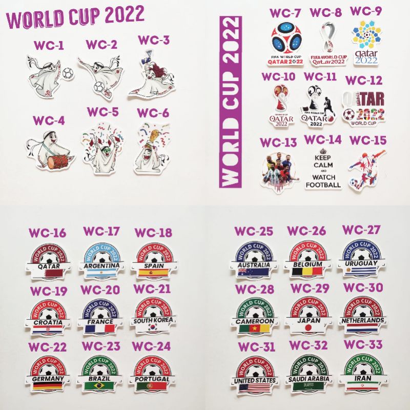 Jual Sticker Sepak Bola Piala Dunia FIFA World Cup Qatar 2022 Football ...
