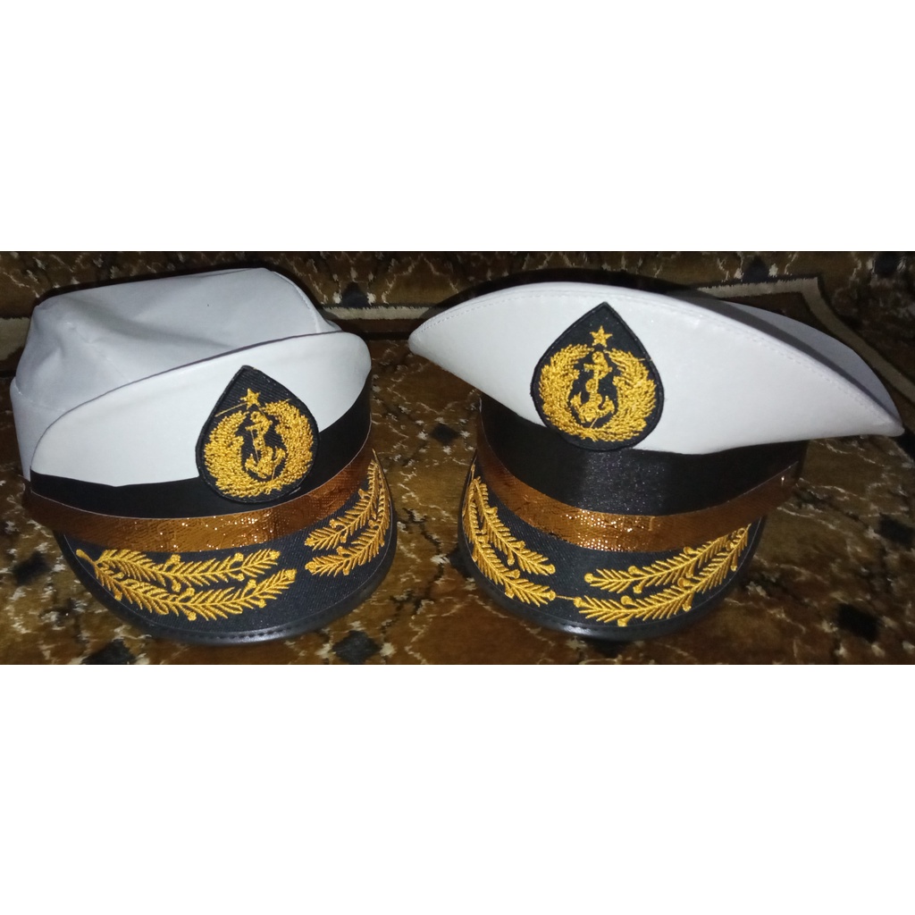 Jual TERMURAH Topi Karnaval TNI AL anak Motif / Topi TNI Angkatan Laut ...