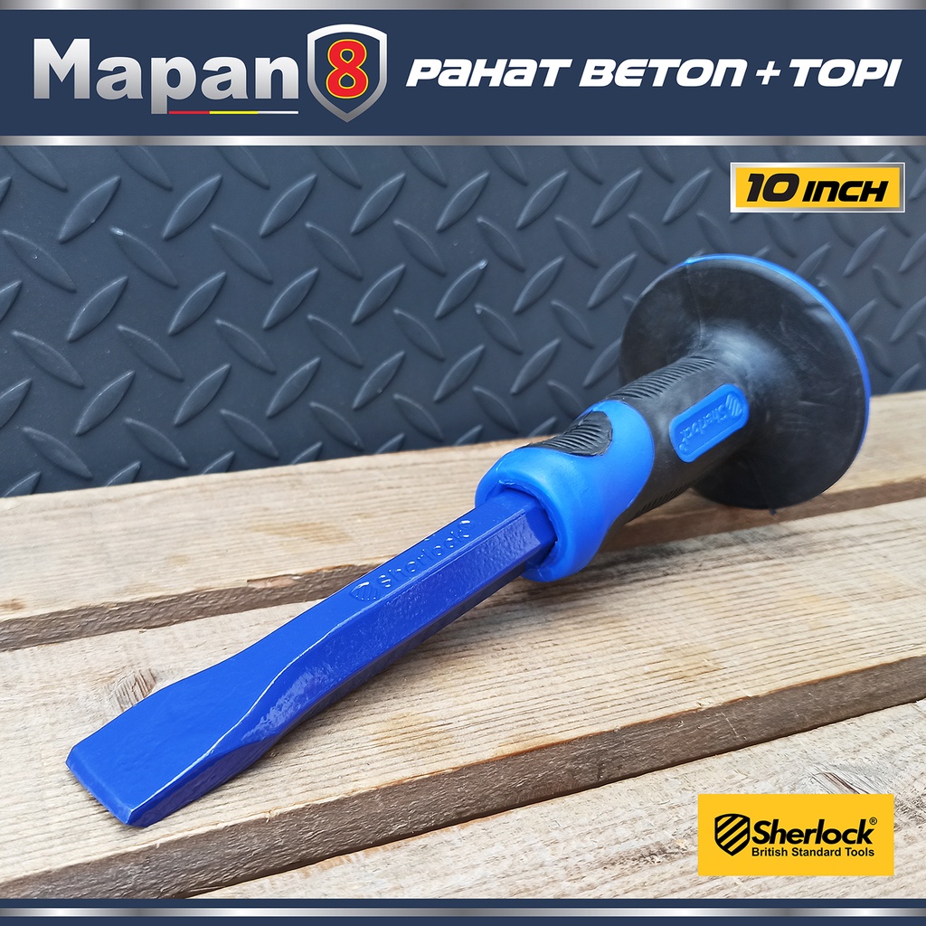 Jual Pahat Batu Beton Topi Cold Chisel Sherlock Betel Baja 10 inch ...