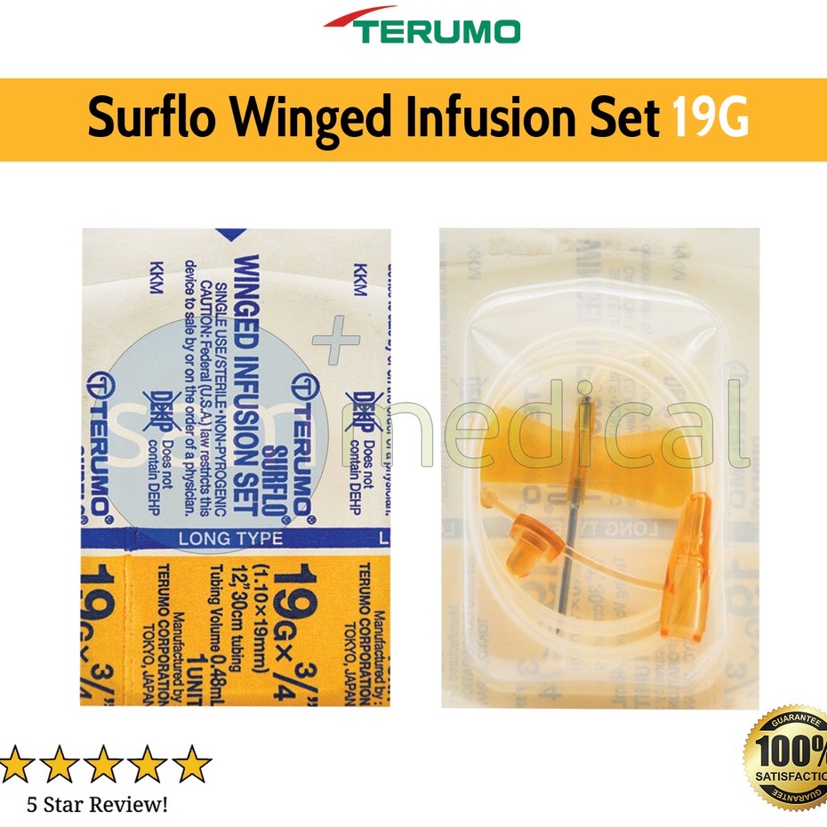 Jual Terumo Surflo Wing Needle / Wing Kupu Kupu / Winged Infus @ PCS | Shopee Indonesia