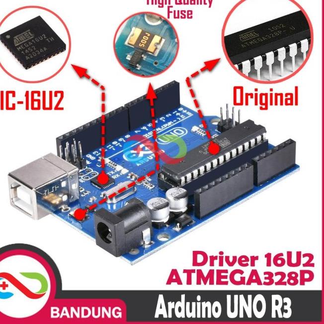 Jual [CNC] ARDUINO UNO R3 ATMEGA328P DIP ATMEGA 16U2 COMPATIBLE TANPA ...