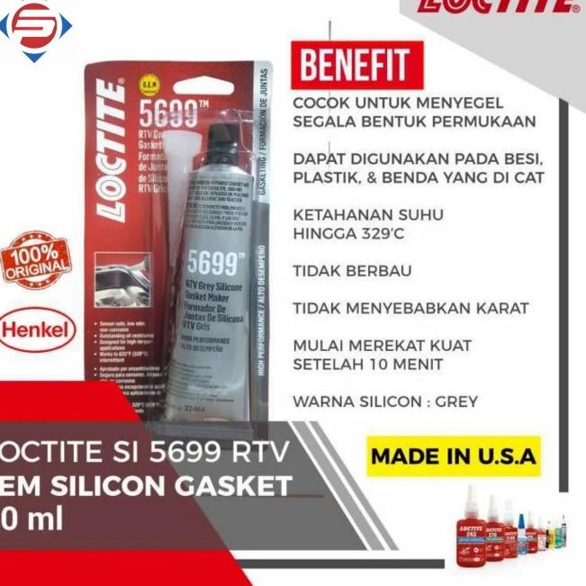 Jual LOCTITE 5699 RTV GREY SILICONE | Shopee Indonesia