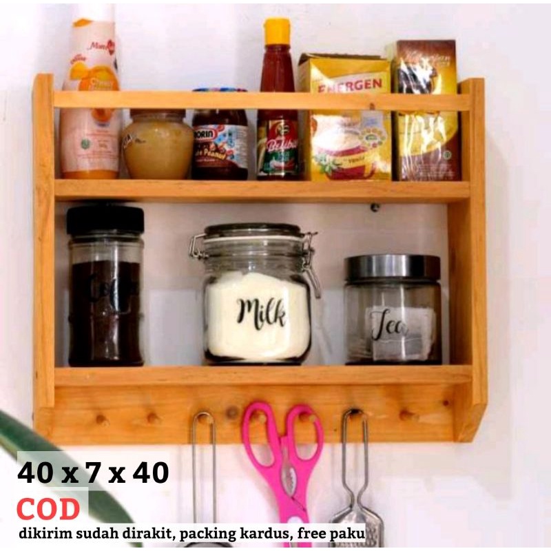 Jual rak bumbu dinding / rak bumbu tempel dinding | Shopee Indonesia