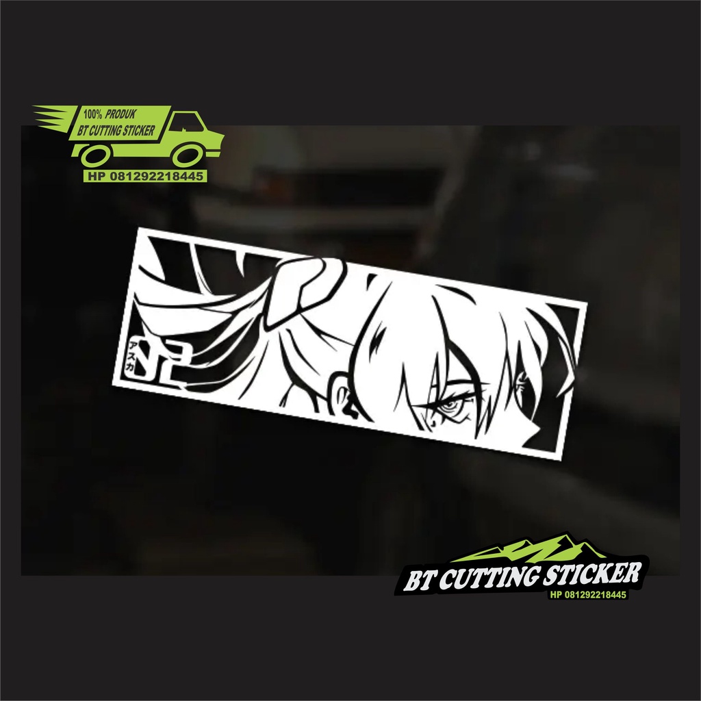 Jual Stiker Mobil Anime Vinil Stiker Asuka sticker kaca mobil sticker ...