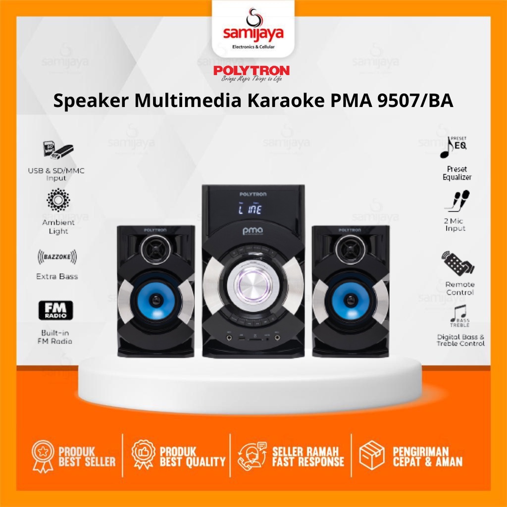 Jual MULTIMEDIA SPEAKER POLYTRON PMA-9507 PMA 9507 FM RADIO BERGARANSI ...