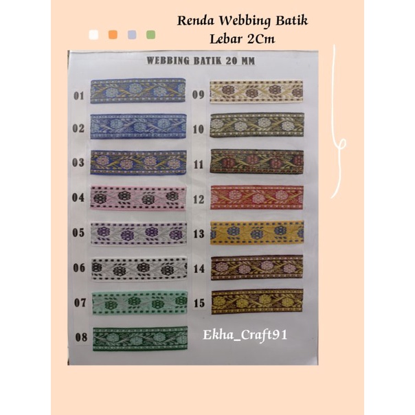 Jual Renda Webbing Batik / Pita Renda Motif Batik Lebar 2Cm | Shopee ...