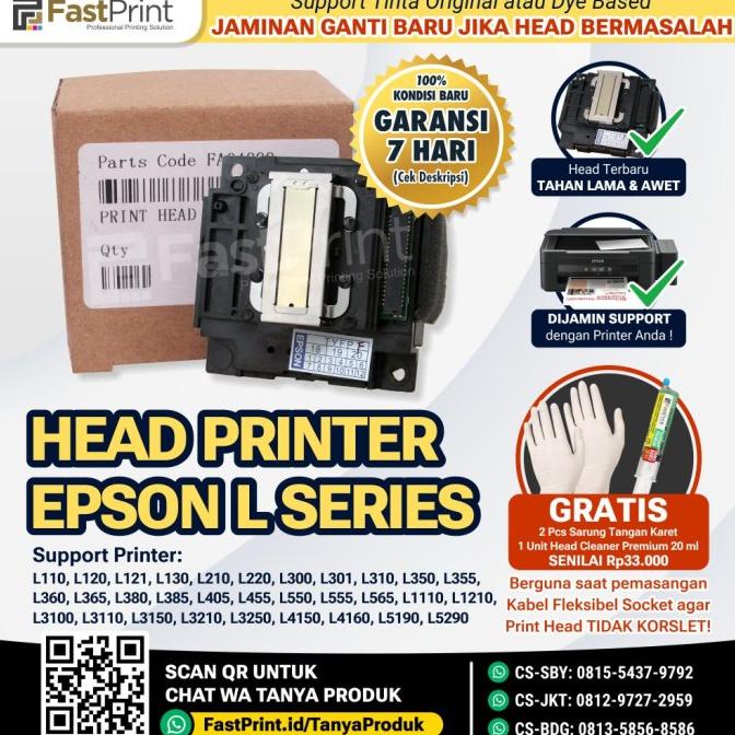 Jual Head Printer Original Epson L1110 L3110 L3150 L4150 L4160 L5190 ...