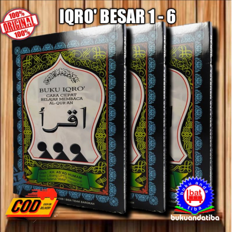Jual BUKU ORIGINAL - IQRO 1-6 UKURAN BESAR - KH.AS'AD HUMAM | Shopee ...