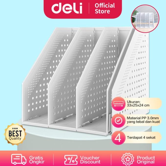 Jual Deli Magazine Container/Rak Tempat Buku Plastik Bisa Ditekuk 78996 ...