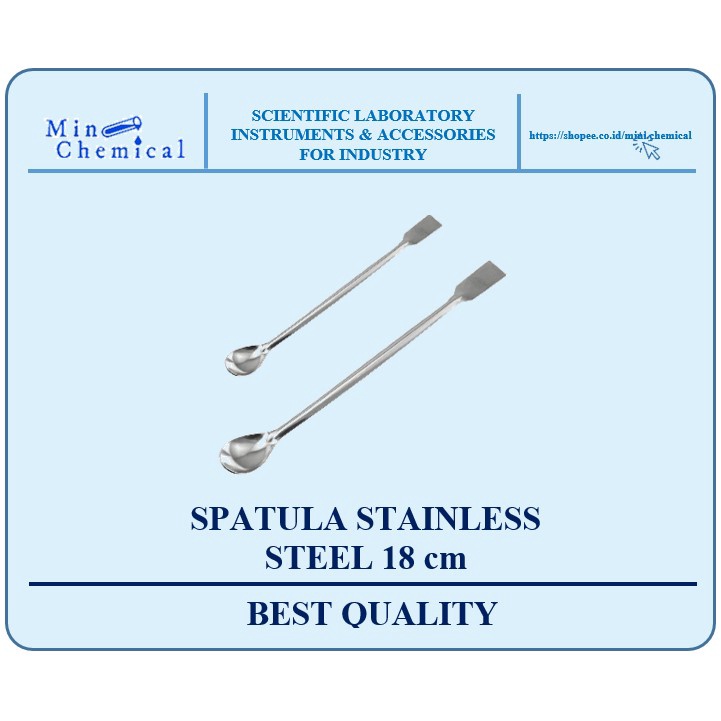 Jual Laboratorium Spatula Stainless Steel 18 cm | Shopee Indonesia