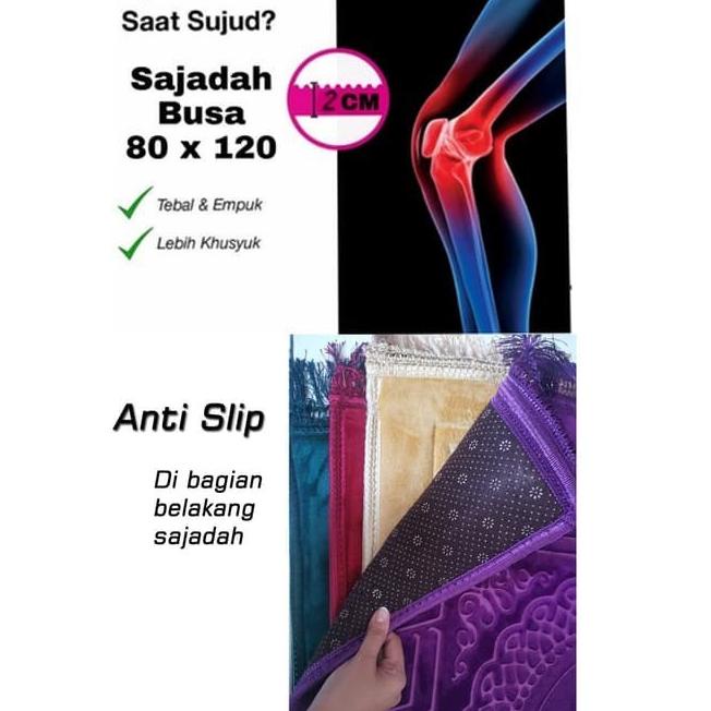 Jual Sajadah Impor Busa Tebal Kualitas Premium Turki Anti Slip Jumbo ...