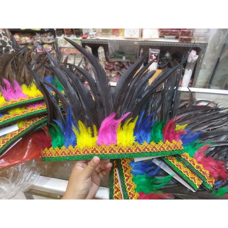 Jual Kepala bulu ikat kepala adat irian jaya papua bulu panjang ...