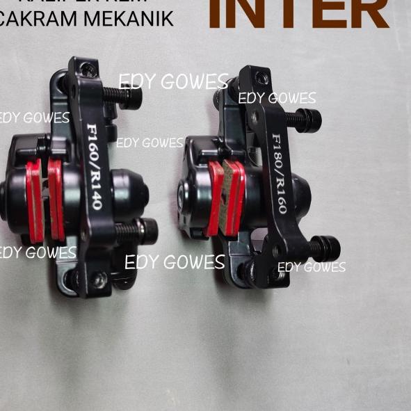 Jual kaliper rem cakram mekanik sepeda satu set depan belakang ...