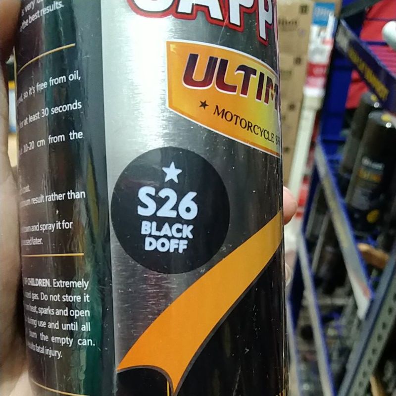 Jual cat spray pilok pilox cat semprot sapporo ultimate S26 black doff ...