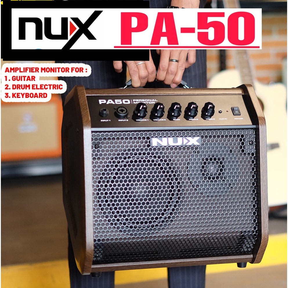 Jual NUX PA 50 Amplifier Keyboard Drum Elektrik-Bass / PA50 Ampli ...