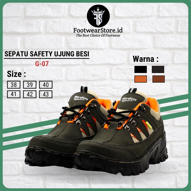 Jual Sepatu Boots Safety Sefty Kerja Pria Ujung Besi Outdoor Adventure ...