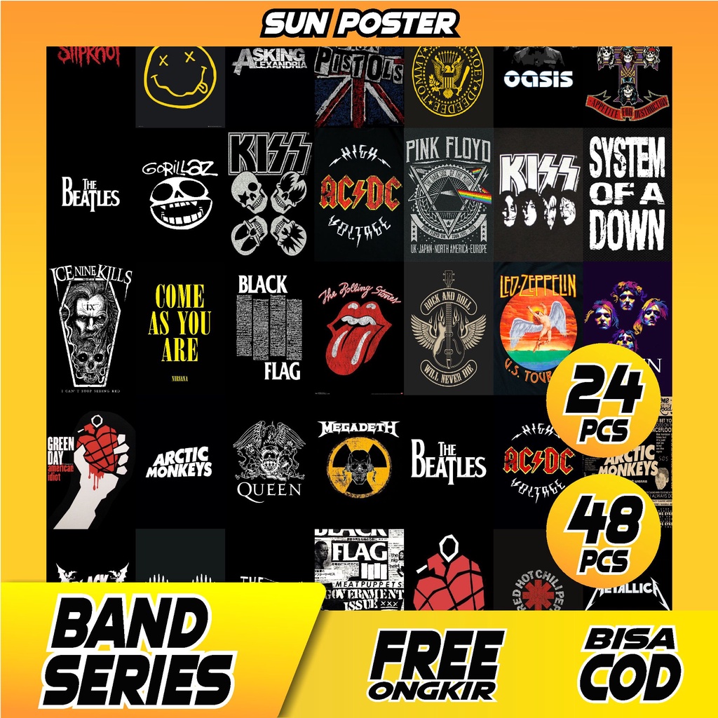 Jual Poster Aesthetic Band Metal Rock Punk Dekorasi Dinding Kamar Tidur ...
