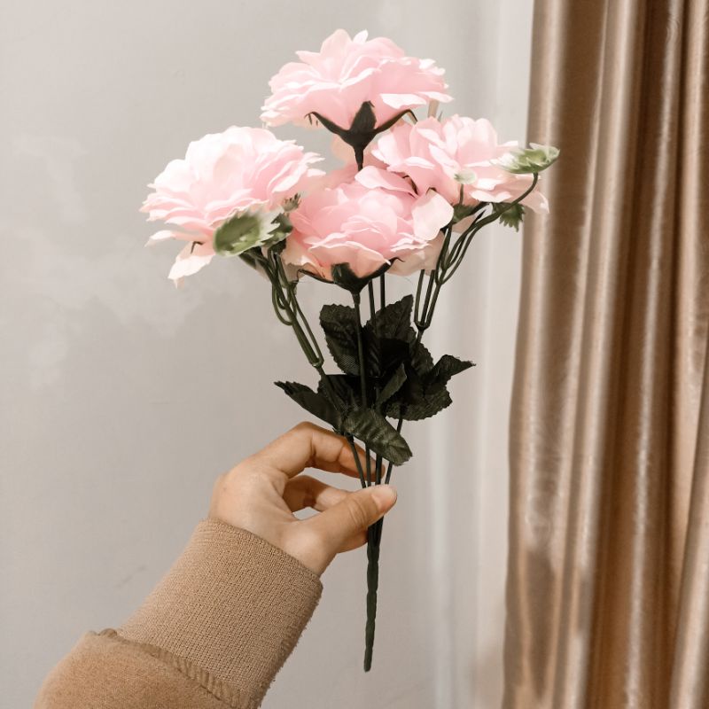 Jual BUNGA ANYELIR CARNATION TIPE SJ CABANG 5 - Artificial Pompom Murah ...
