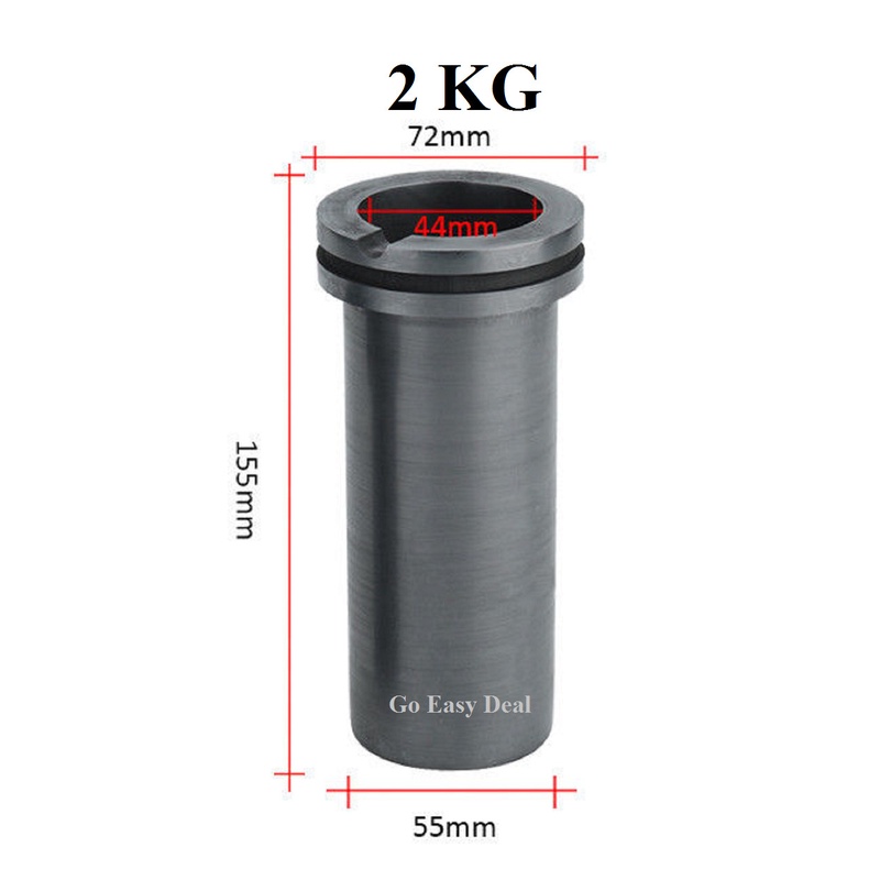 Jual Graphite Grafit Melting crucible pot 2kg tungku lebur pemanas ...