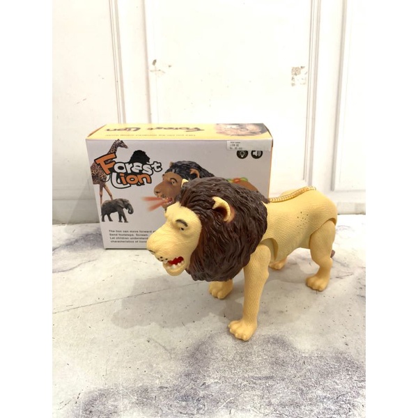 Jual Mainan Singa Berjalan Suara Baterai Forest Lion Hewan Anak ...