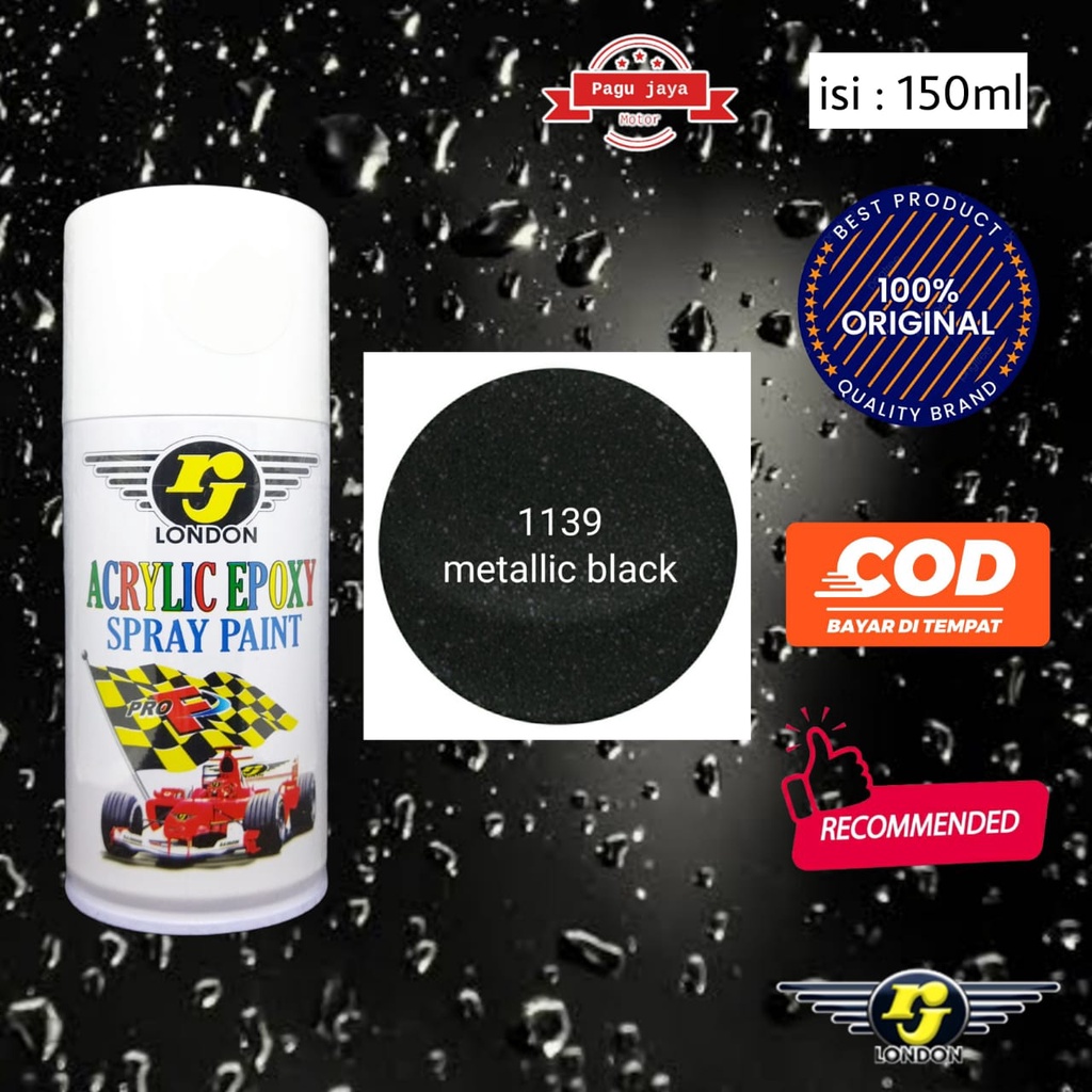 Jual Pilok pilox 150cc metallic black hitam metalik rj london cat ...