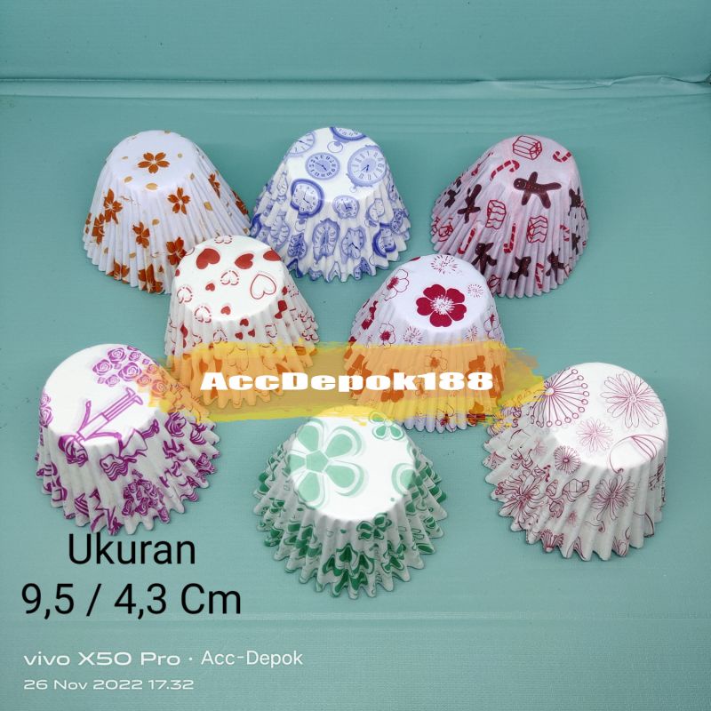 Jual CAKE CASES 95 MM / 4,3 Cm / CUP CAKE CASE ALAS KUE WARNA PUTIH ...
