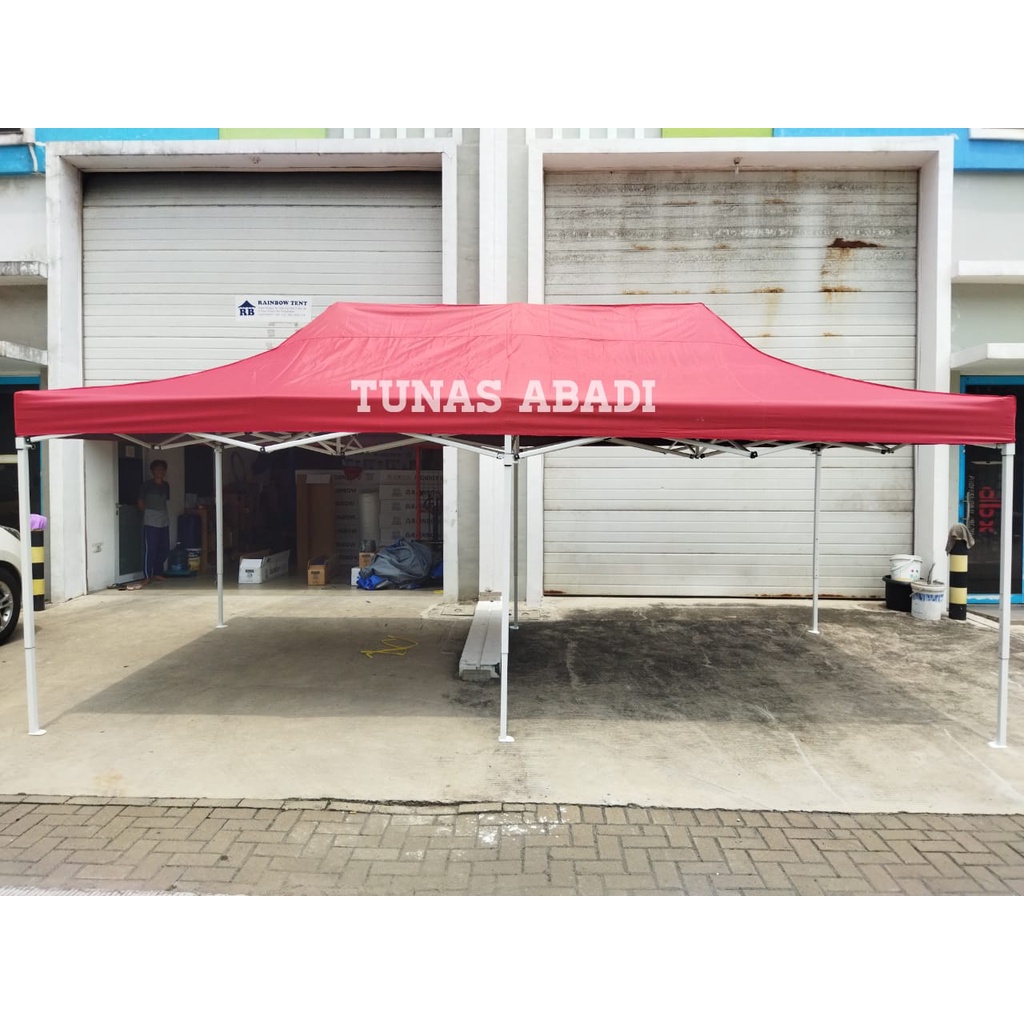 Jual Tenda Lipat Besi Putih Super Premium 1,4mm Ukuran 3x6+ Atap Tebal ...