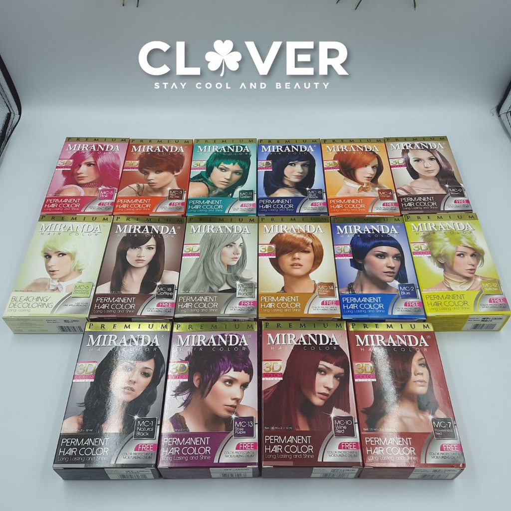 Jual MIRANDA PREMIUM HAIR COLOR PERMANENT 30ML | Shopee Indonesia