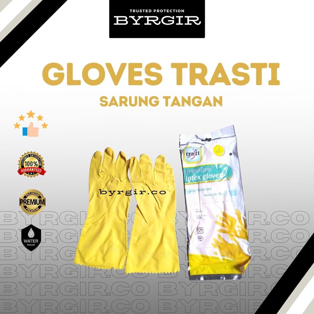 Jual Sarung Tangan Premium Latex Karet APD Safety Gloves Glove Merk ...