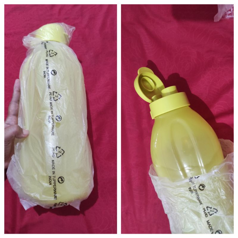 Jual tupperware botol eco bottle 2 liter besar jumbo kuning | Shopee ...