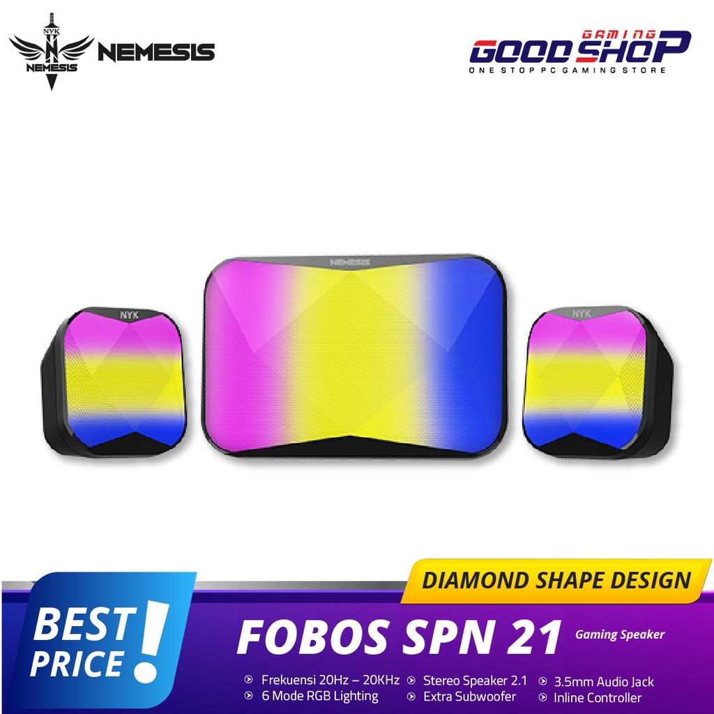 Jual NYK Nemesis FOBOS SPN-21 / SPN 21 Subwoofer 2.1 RGB Speaker Gaming | Shopee Indonesia