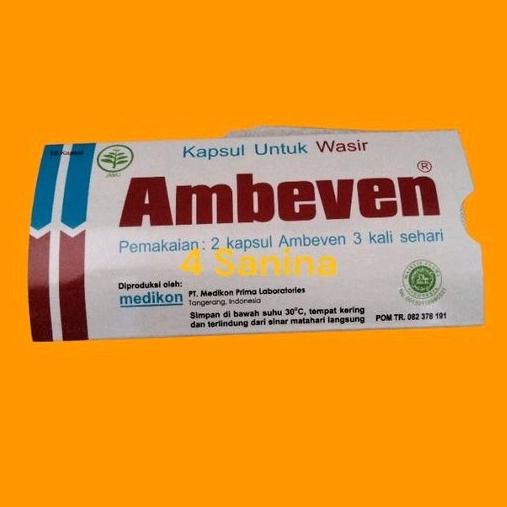 Jual Ambeven / strip isi 10 kapsul obat wasir | Shopee Indonesia