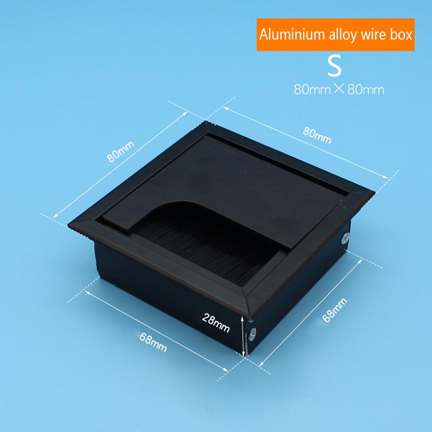 Jual Aluminium Tutup Lubang Kabel 8x28/16/8 L PVC Meja Kantor Kotak ...
