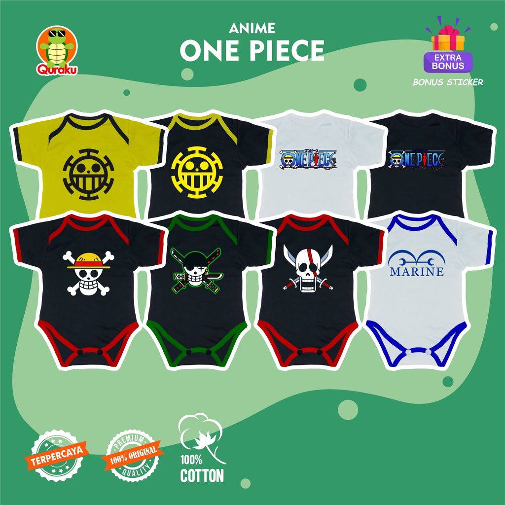 Jual Baju Bayi Bodysuit Jumper Bayi Jumpsuit Motif Anime One Piece ...