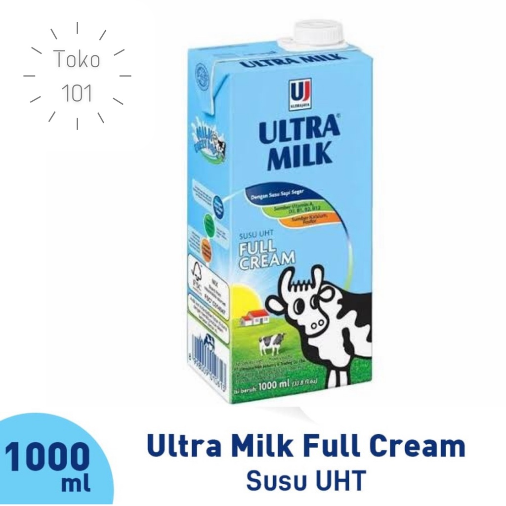 Jual Ultra Milk UHT Full Cream 1 Liter / 1000 ml | Shopee Indonesia
