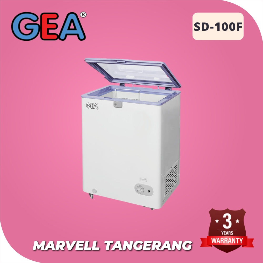 Jual Freezer Lift Up Glass GEA SD 100F Freezer Es Krim 100 Liter ...