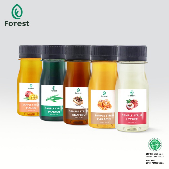 Jual Forest Sirup Paket Sample B - 5 Variant Syrup Forest Bubble Drink ...