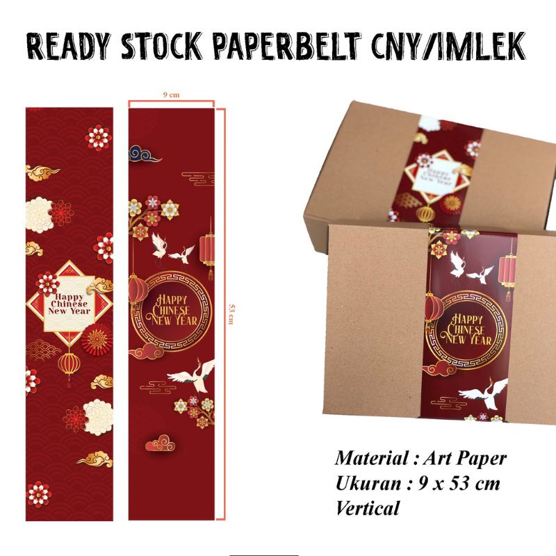 Jual Paper Belt Imlek / Paperbelt CNY / Pita Kertas Label Hampers Imlek ...