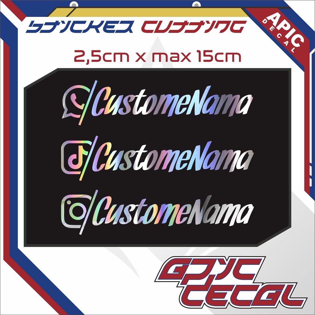 Jual Bisa Request Sticker Nama Sosmed | Shopee Indonesia