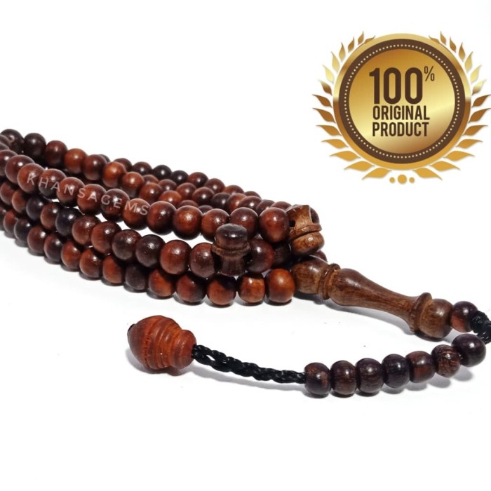 Jual Tasbih original kayu nagasari hitam 99 butir diameter 8 mm ...