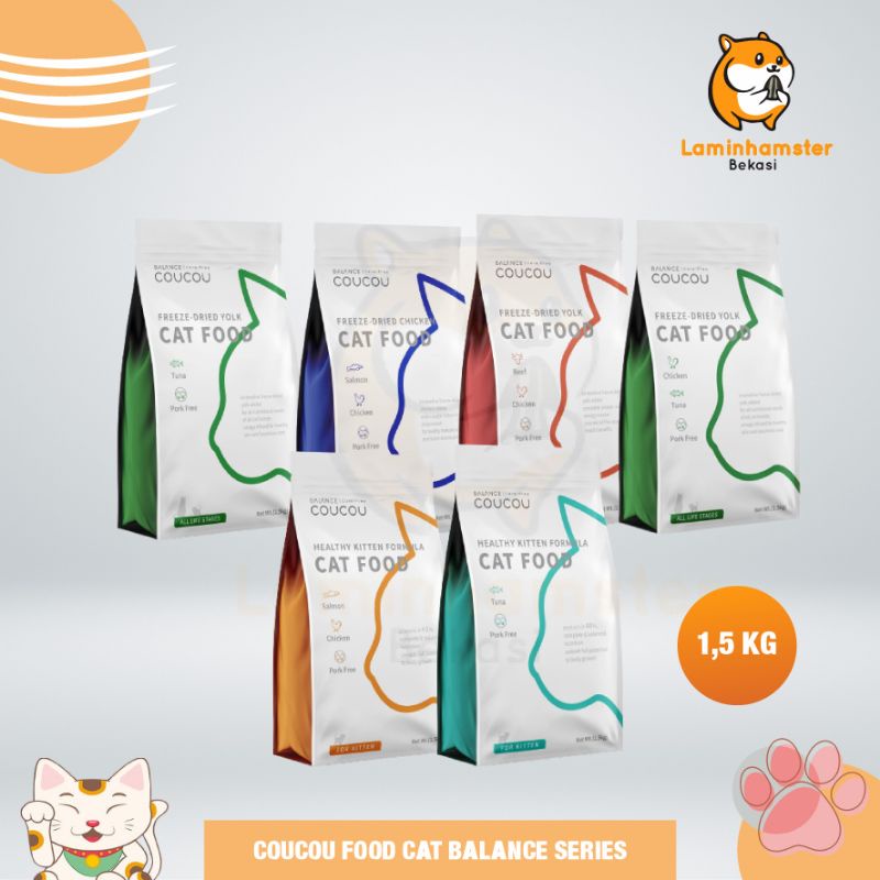 Jual Coucou Cat Food Premium Balance Series Dryfood 1,5 kg All Life ...