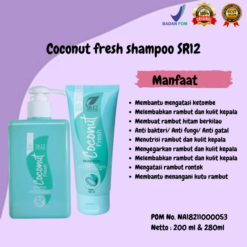 Jual COCONUT FRESH SHAMPOO SR12 / SAMPO KELAPA / SHAMPO ANTI DANDRUFF ...