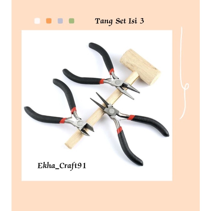 Jual Tang Set Isi 3 - Tang Set Craft - Tang Potong - Tang Jepit - Tang ...