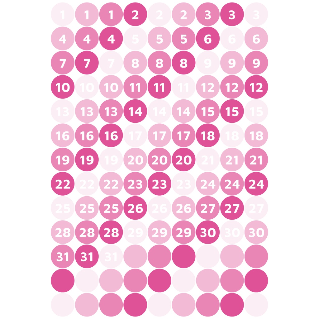Jual STIKER ANGKA / STICKER NUMBER / STICKER DATE JOURNAL DECORATION ...