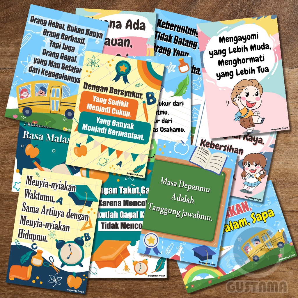 Jual Poster Motivasi Anak, Quotes Pelajar Sekolah, Kata Bijak Wipe and ...